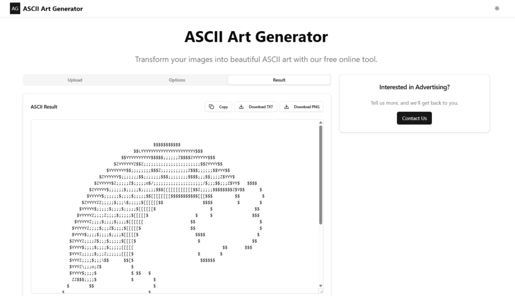 ASCII Art Generator - Sagui Itay's Blog